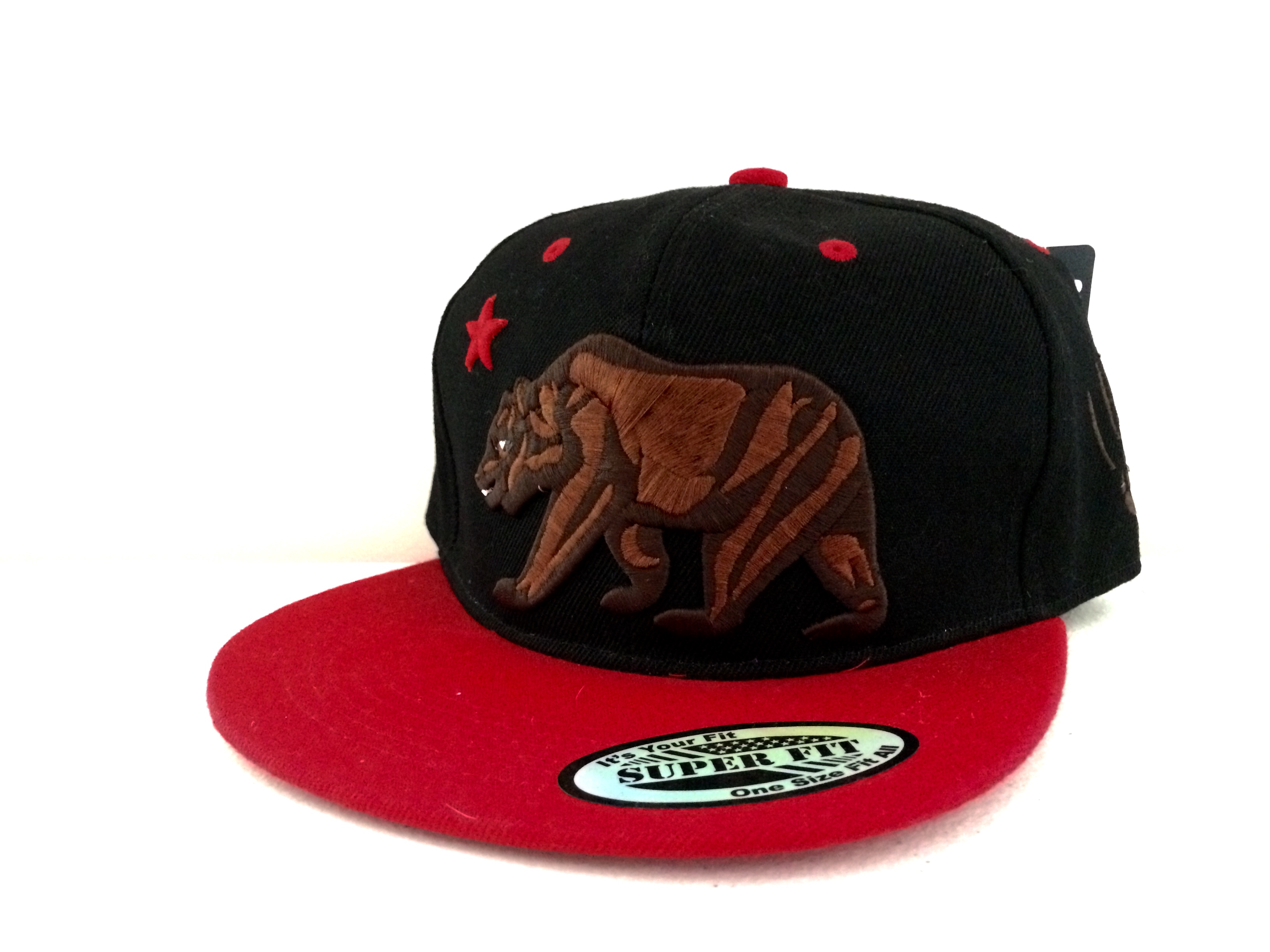 California Bear – Black & Red Hat